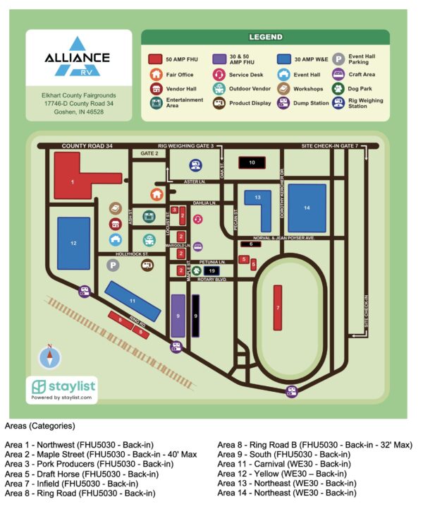 2025 Elkhart County Fairgrounds Map - Alliance RV Owners