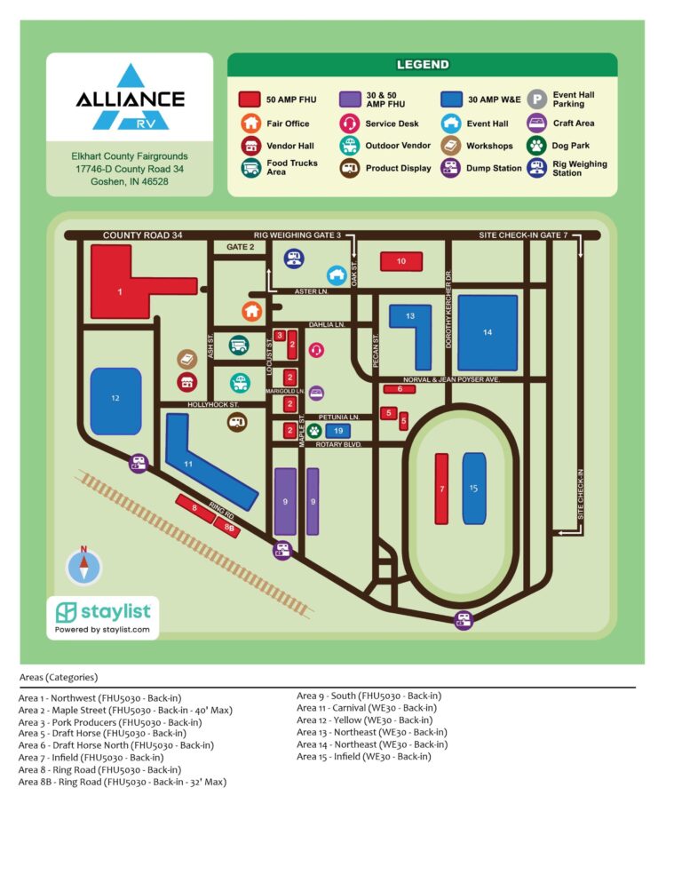 2026 National Ally Rally Map - Alliance RV Owners